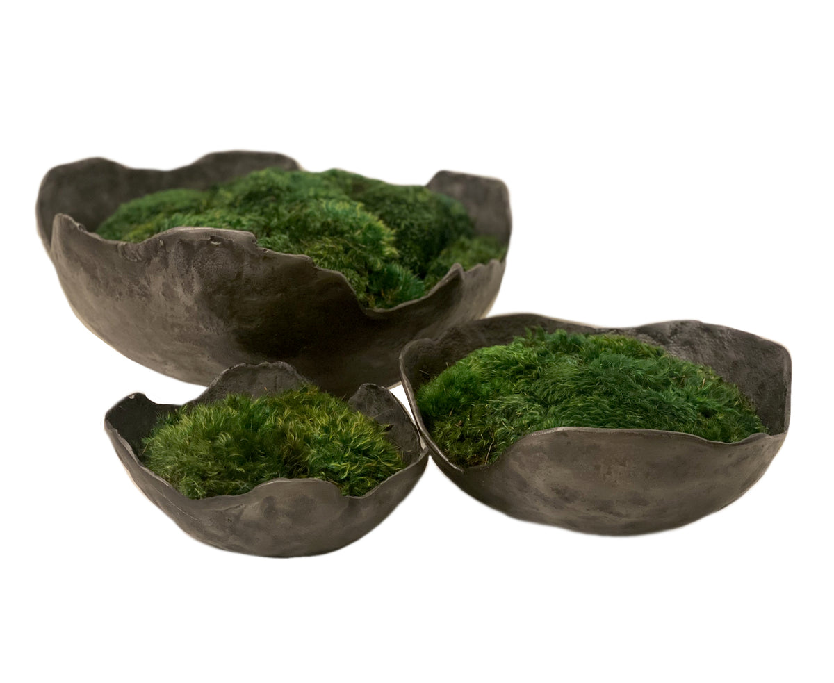 Sculpted Black Moss Planter – Viburnum Home